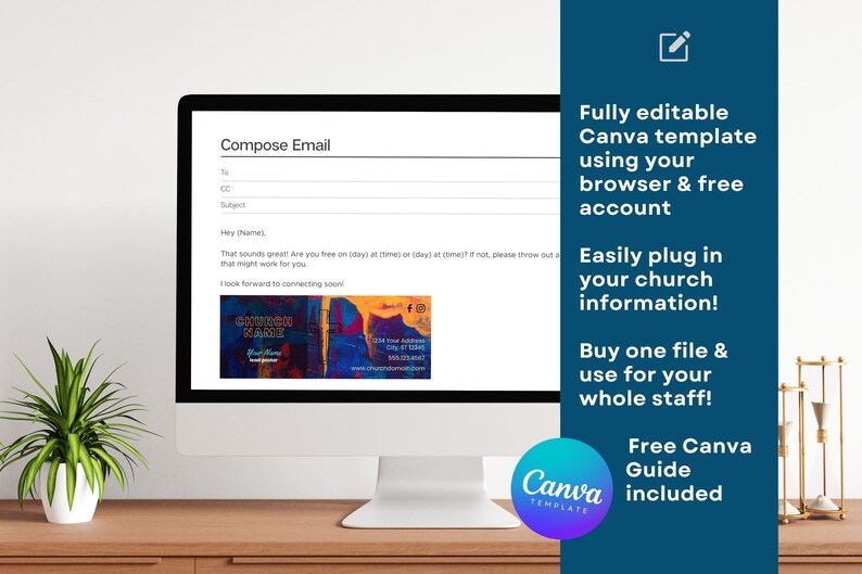 Church Email Signature Canva Template: Modern Ministry Branding ...