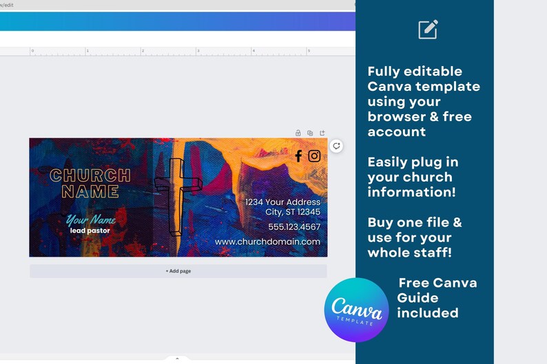Church Email Signature Canva Template: Modern Ministry Branding ...