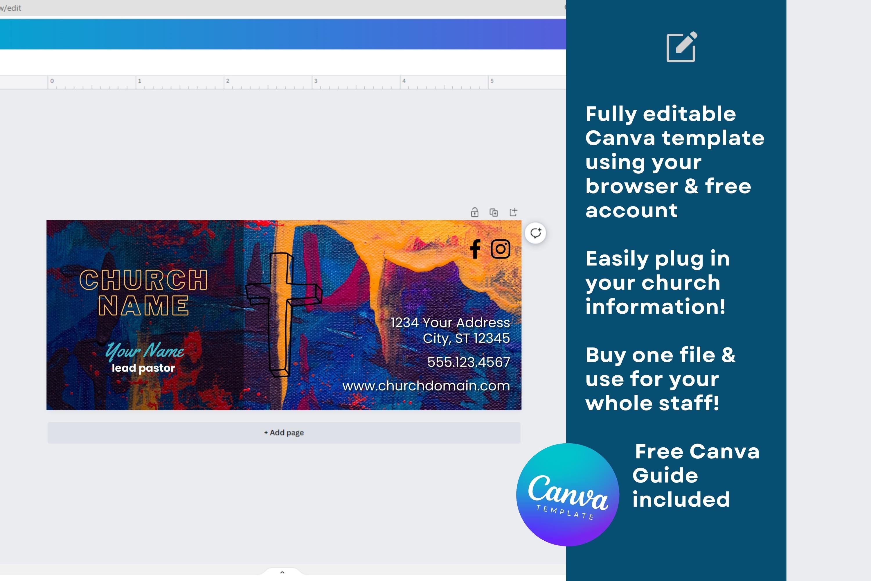 Church Email Signature Canva Template: Modern Ministry Branding ...
