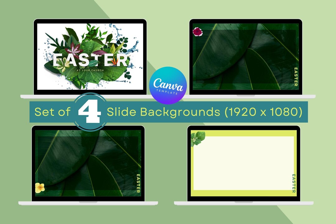 Easter Church Service Slides Canva Templates, Editable Holiday Easter ...