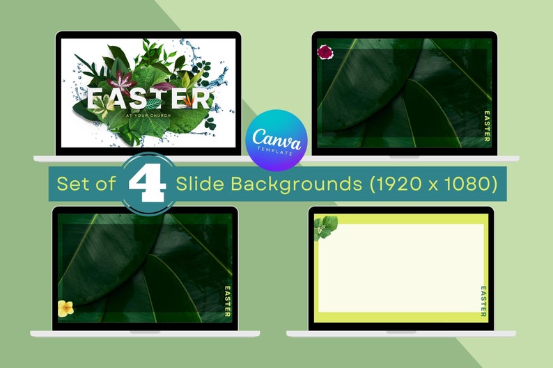 Floral Easter Church Slides: Editable Canva Templates (1920x1080) - Etsy