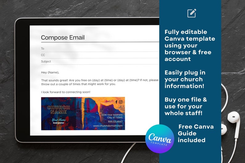 Church Email Signature Canva Template: Modern Ministry Branding ...