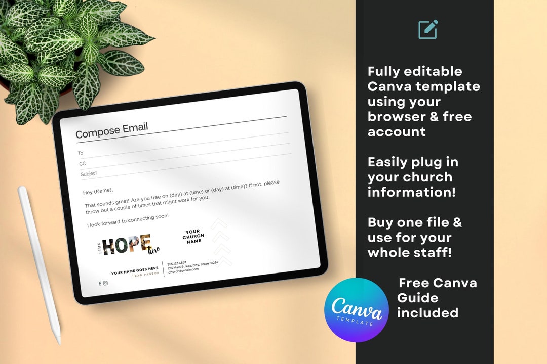 Church Email Signature Canva Template: Modern Ministry Branding ...