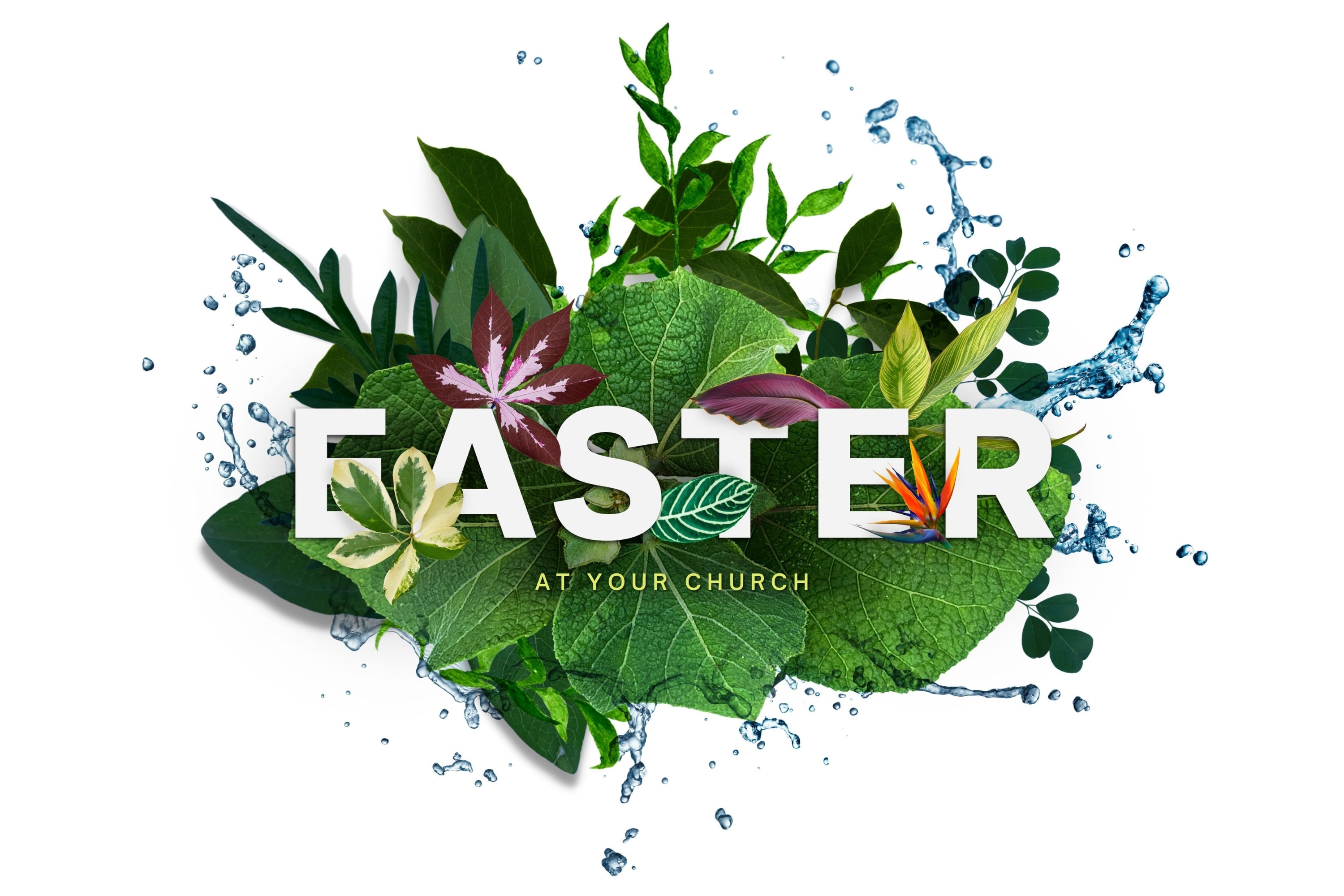 Easter Church Graphic Canva Template, Editable Church Easter Flyer ...