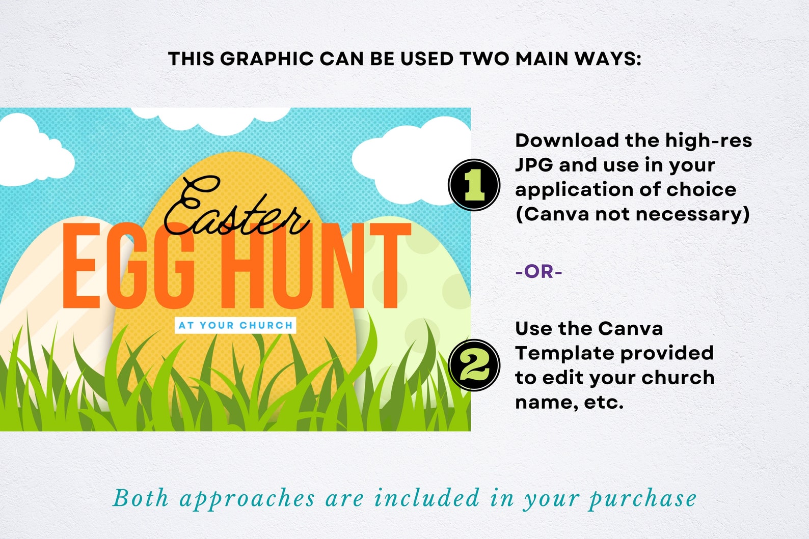Church Easter Egg Hunt Graphic Canva Template, Church Egg Hunt ...