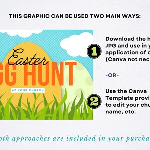 Church Easter Egg Hunt Graphic Canva Template, Church Egg Hunt ...