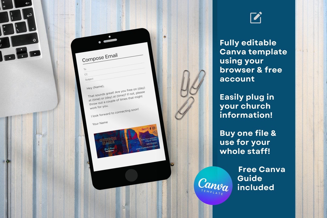 Church Email Signature Canva Template: Modern Ministry Branding ...