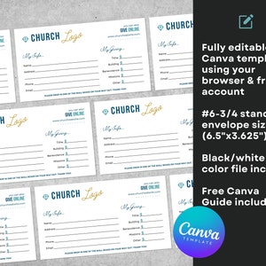 Editable Church Offering Envelope Template: Tithe Collection (canva) - Etsy