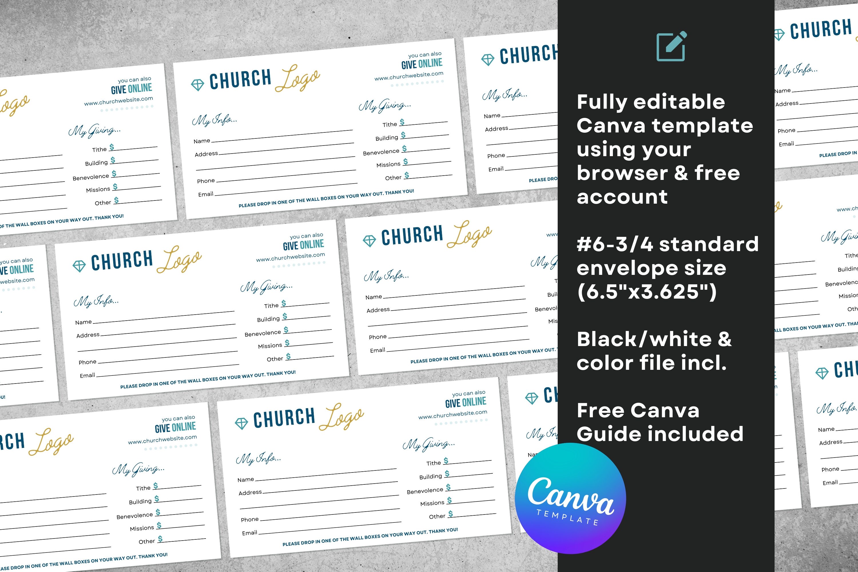 Editable Church Offering Envelope Template: Tithe Collection (canva) - Etsy