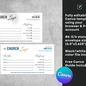 Editable Church Offering Envelope Template: Tithe Collection (canva) - Etsy