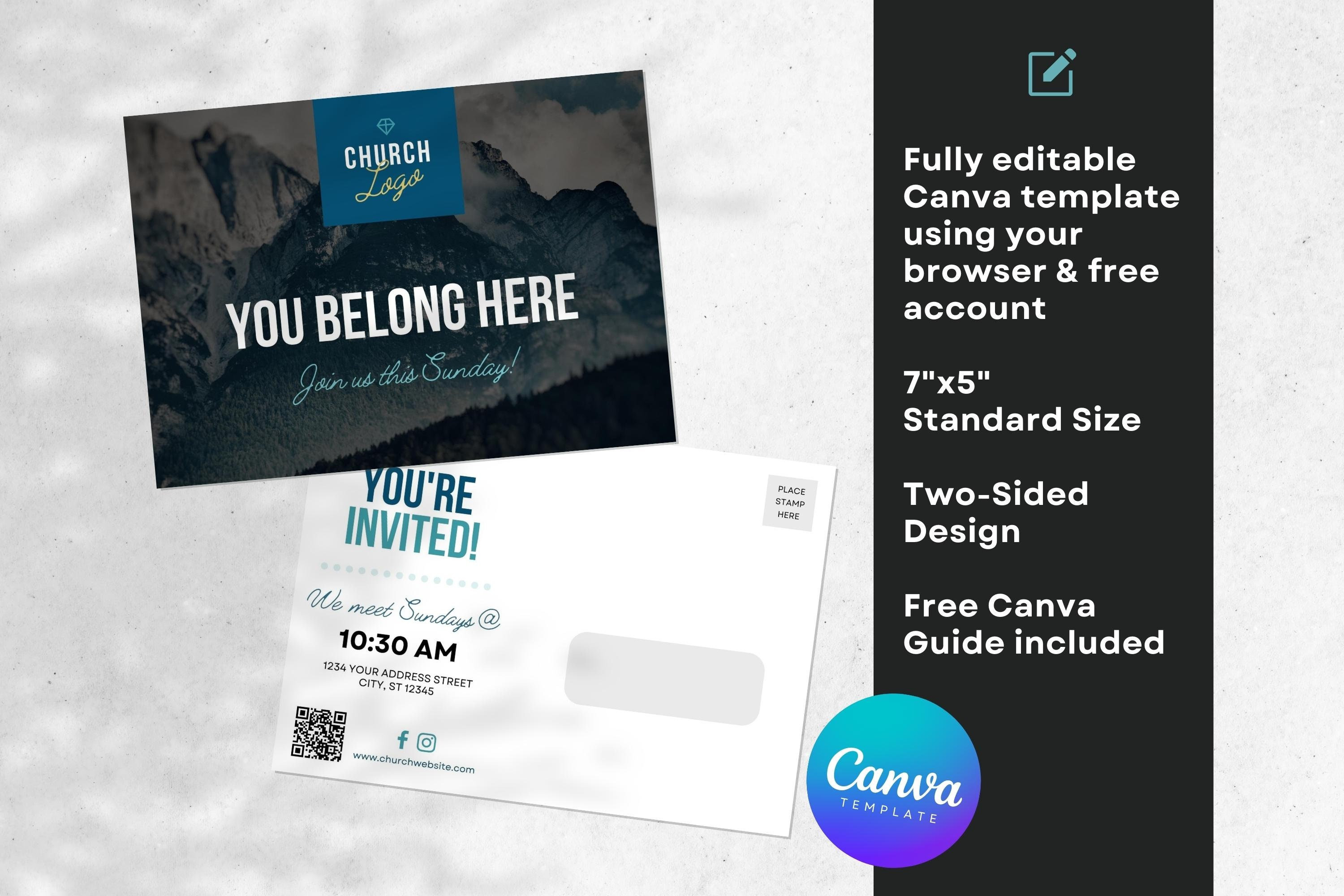 Church Invite Postcard