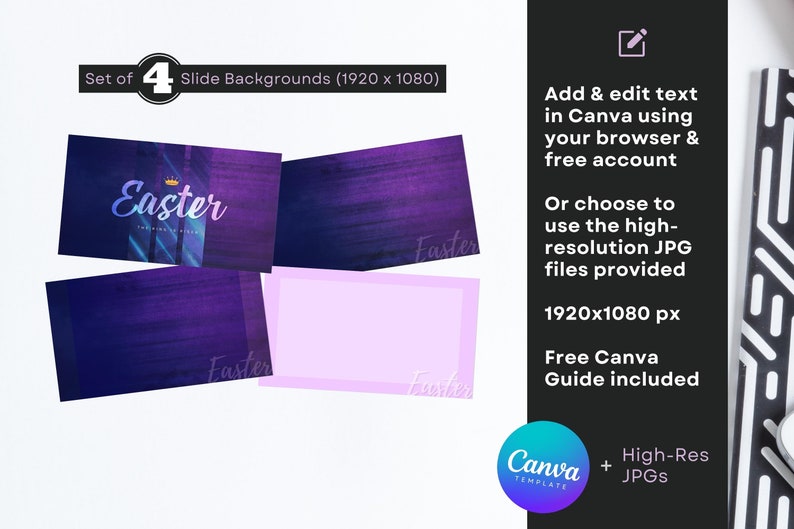 Easter Church Service Slides: Editable Canva Templates (1920x1080) - Etsy
