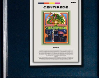Retro Centipede Poster - Digital Download Video Game Poster - Etsy