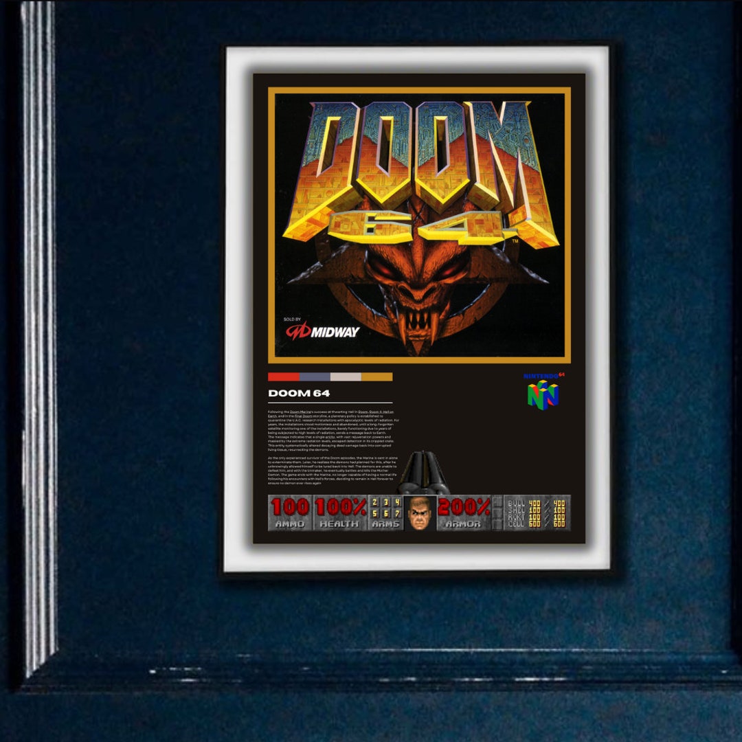 Retro Doom 64 Poster - Digital Download Video Game Poster - Etsy