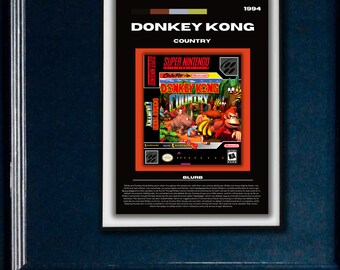 Retro Donkey Kong Poster - Digital Download Video Game Poster - Etsy