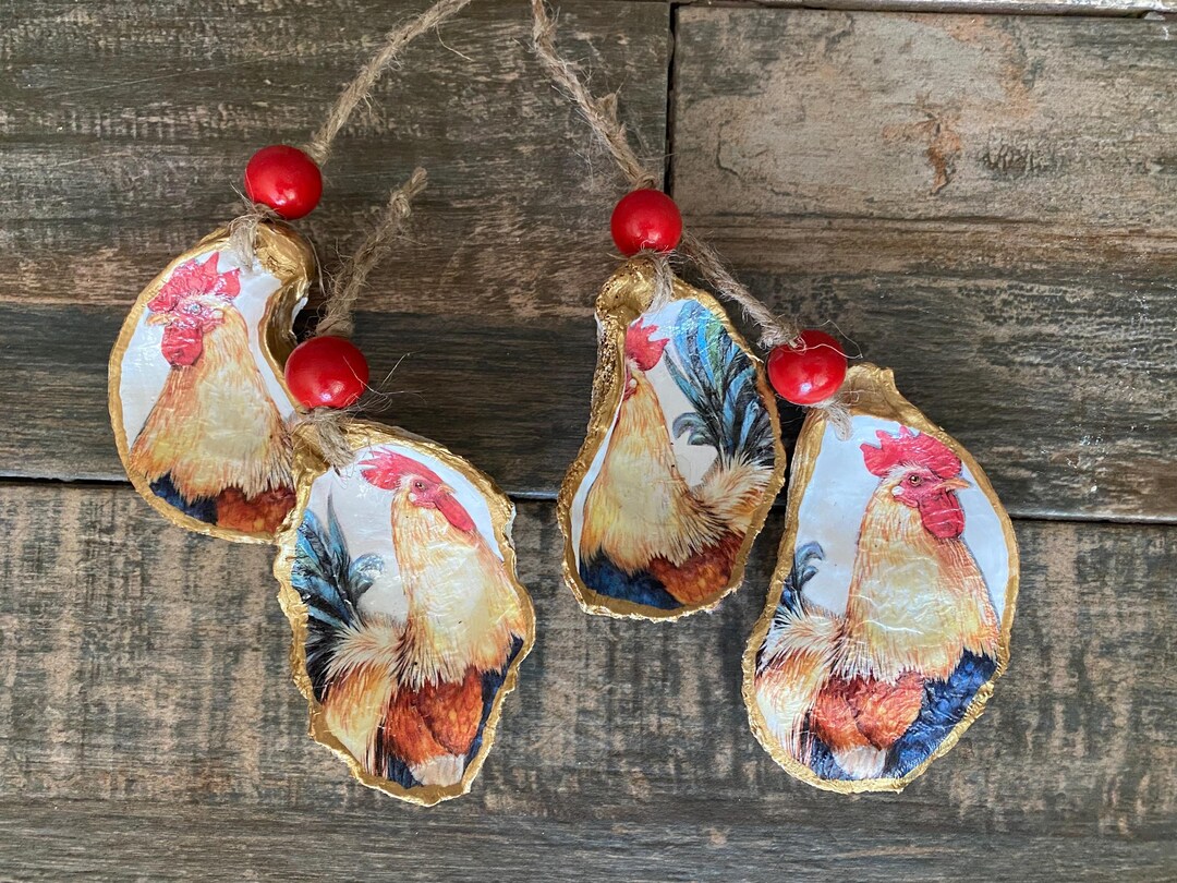 Oyster Ornament Key West Rooster - Etsy