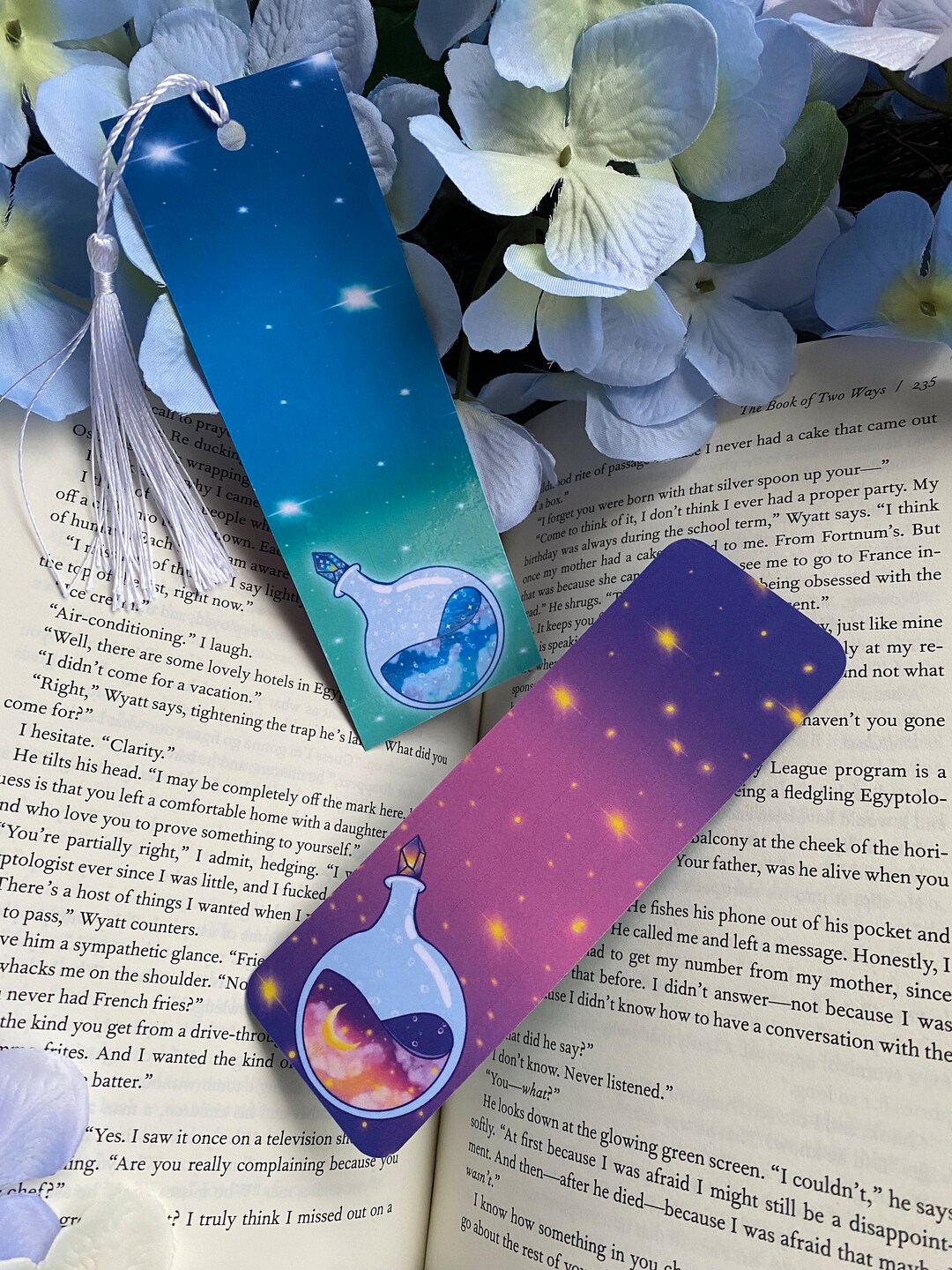 Blue Sky and Night Sky Potion Bottle Bookmark • Gift for Book Lover ...