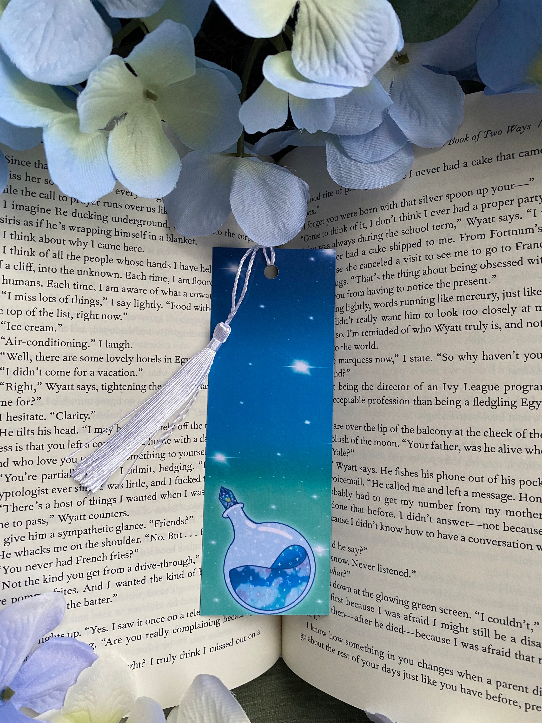 Blue Sky and Night Sky Potion Bottle Bookmark • Gift for Book Lover ...