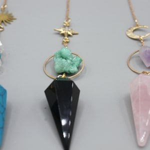 Customize Your Pendulum, Crystal Pendulum, Healing Dowsing Crystal Pendant, Unique Pendulum ...