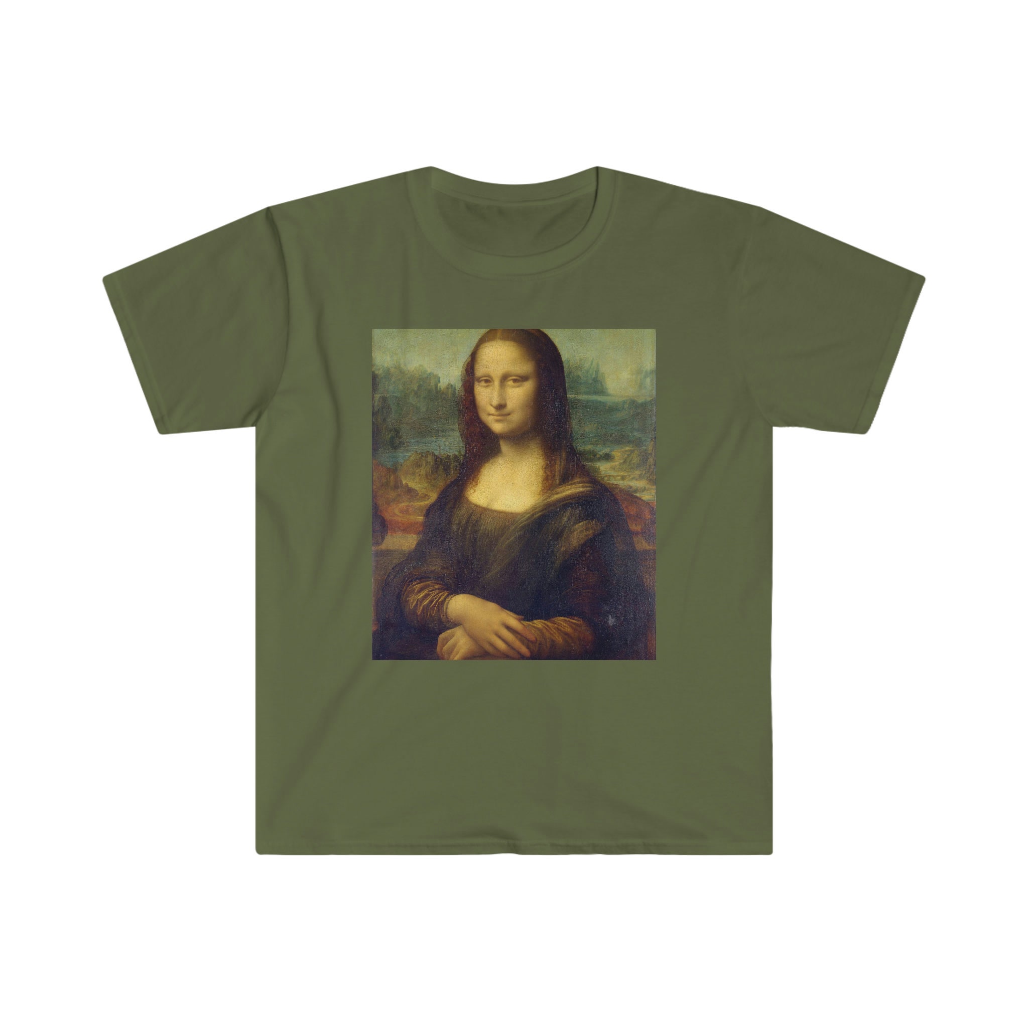 Leonardo Da Vinci’s “mona Lisa” Unisex Softstyle T-shirt – Iconic Art ...