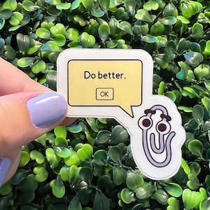 Clippy the Paperclip Funny Nostalgic Stickers / WATERPROOF / Easy Peel ...