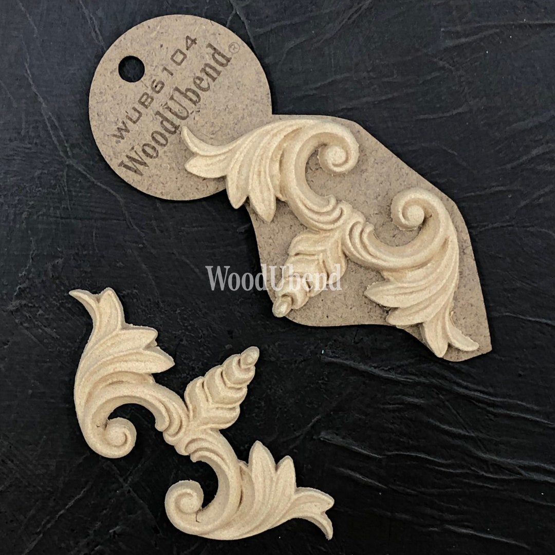 Pack of Two Applique Scroll Emblems - Etsy