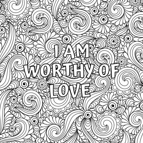 Positive Affirmation Coloring Page Printable Coloring Page - Etsy