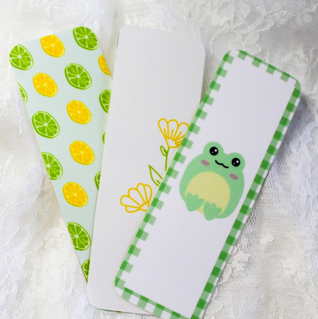 Lime Froggy Bookmark Set | Frog Inspired Bookmarks - Etsy
