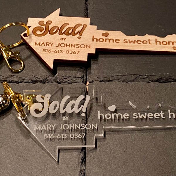 Realtor Keychain - Etsy