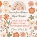 Groovy Boho Flowers Clipart Bundle, Boho Flowers Clipart SVG, Boho ...