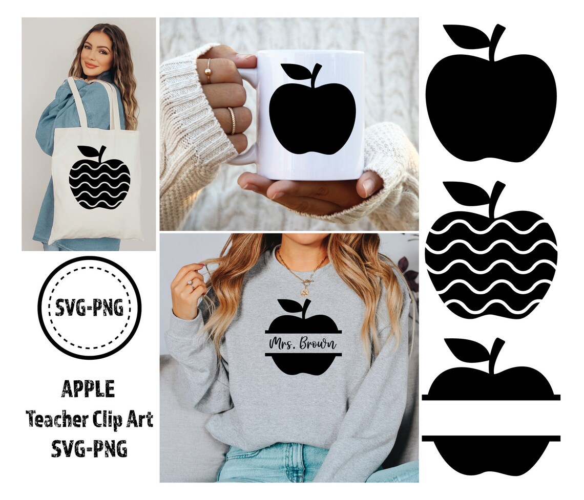 Teacher Svg | Apple Monogram Svg | Apple Svg | Apple Clipart Svg ...