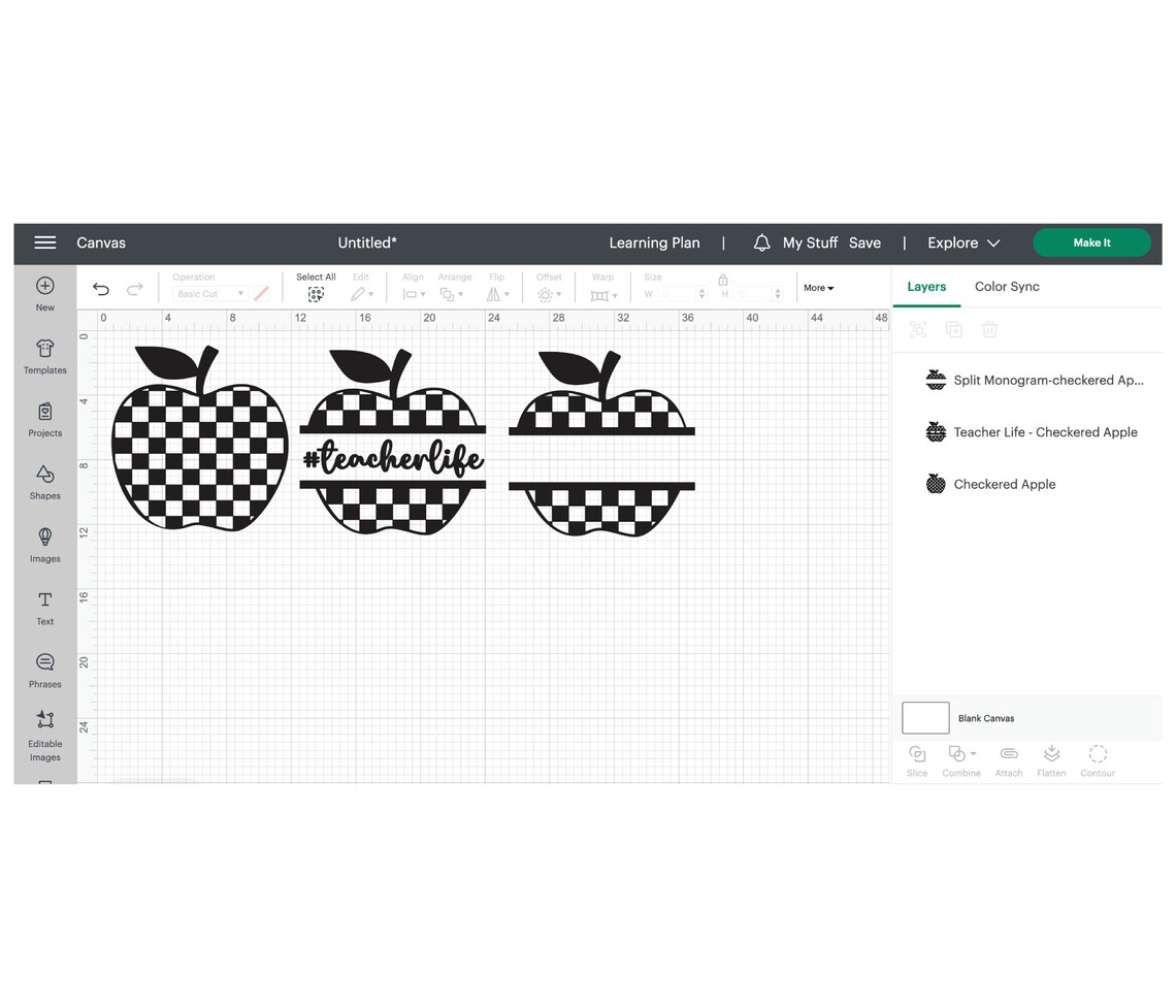 Checkered Apple Svg Apple Split Monogram SVG Teacher Life Svg Apple Svg ...