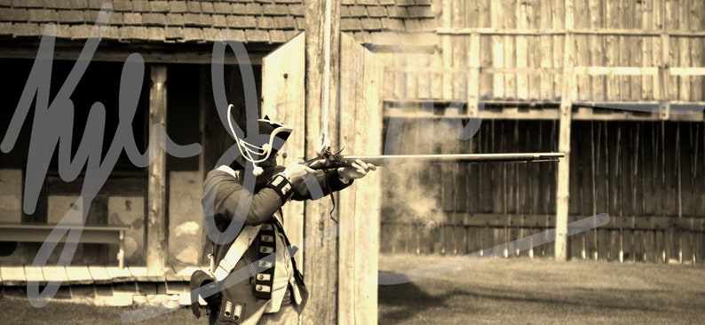 A Soldier Fires a Musket - Action Photography | Fort Michilimackinac ...