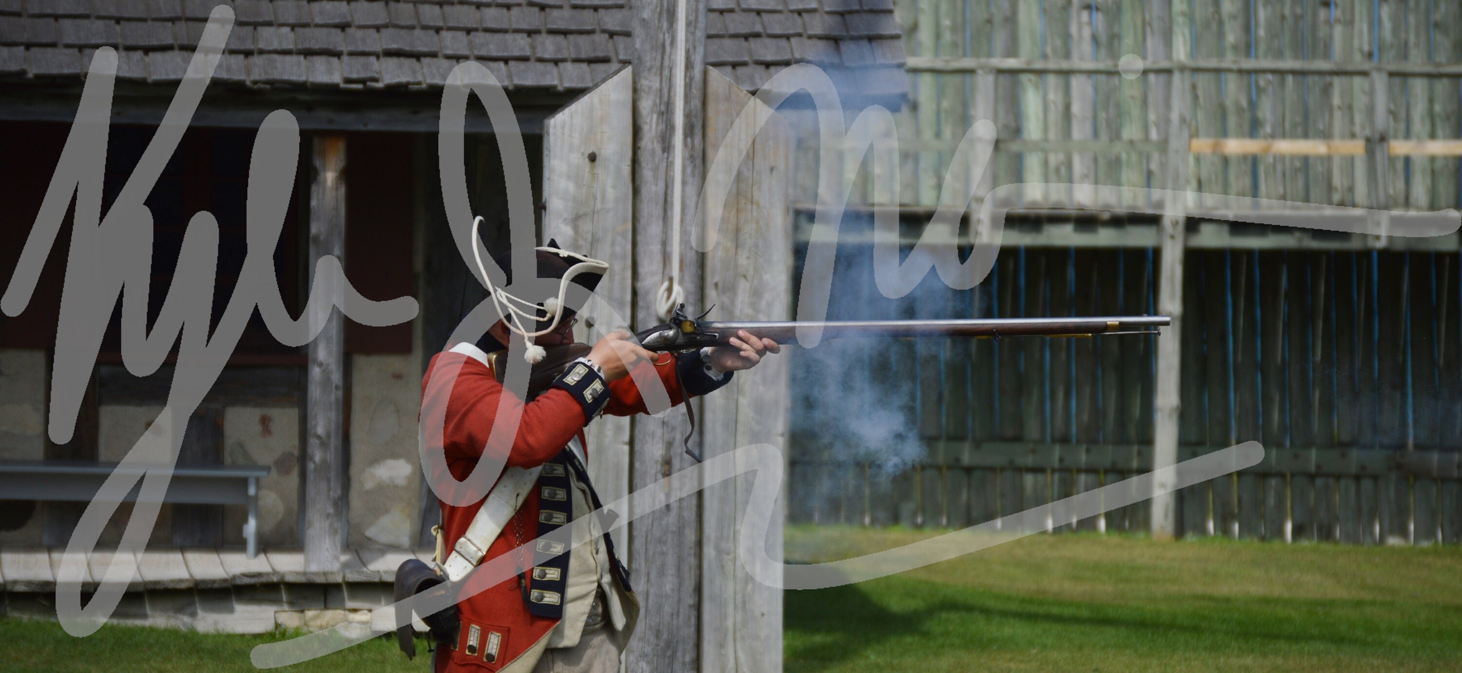 A Soldier Fires a Musket - Action Photography | Fort Michilimackinac ...