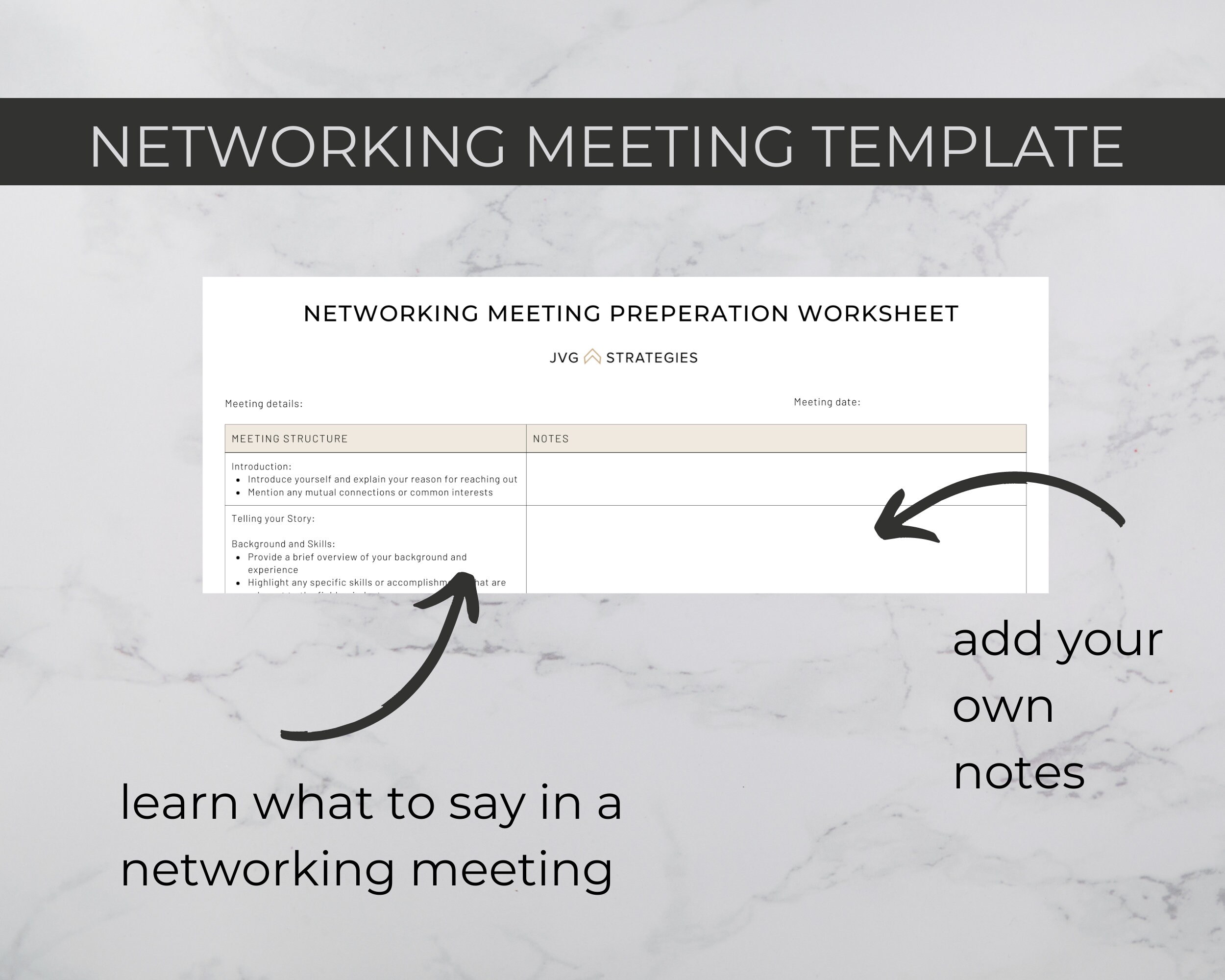Networking Meeting Template - Etsy