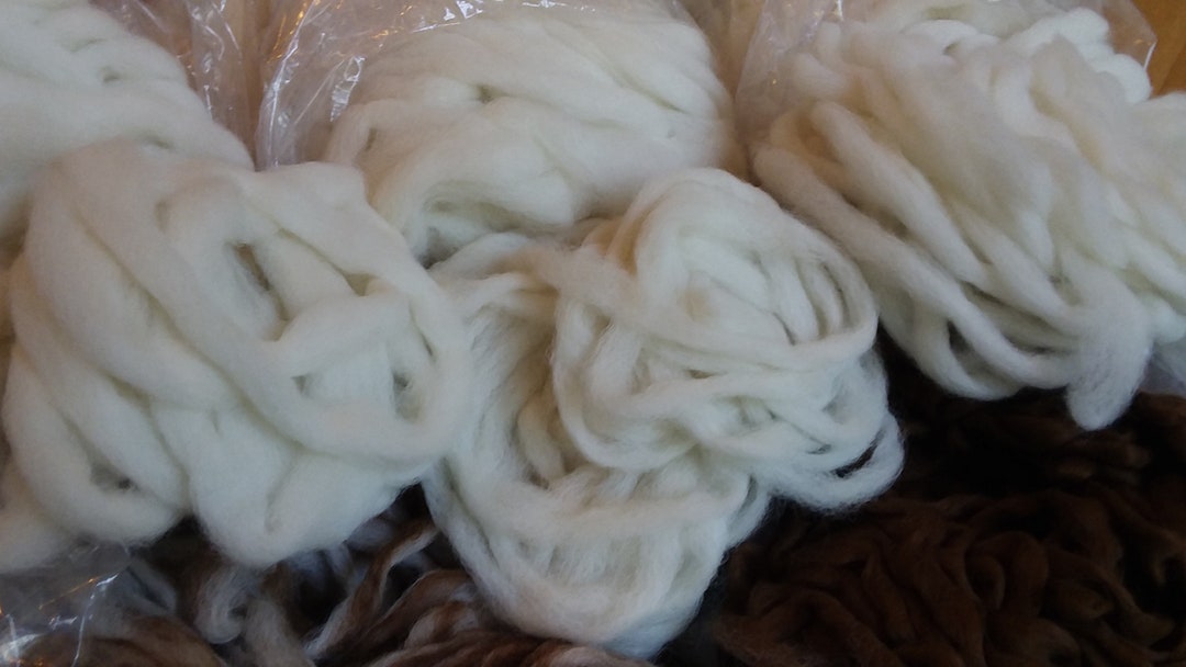 100% Huacaya Alpaca Roving Natural White - Etsy