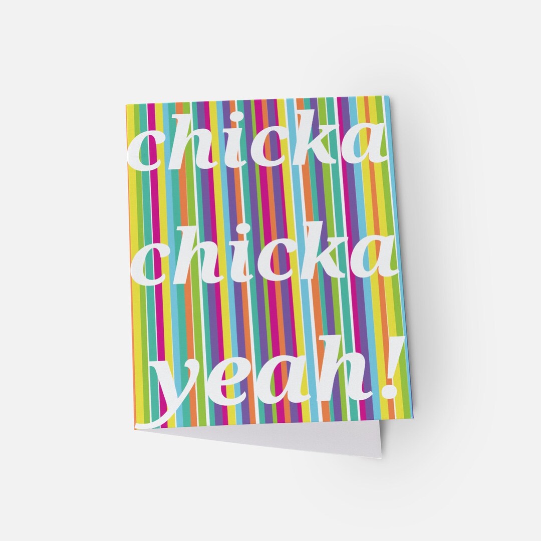 Chicka Chicka Yeah Card - Etsy