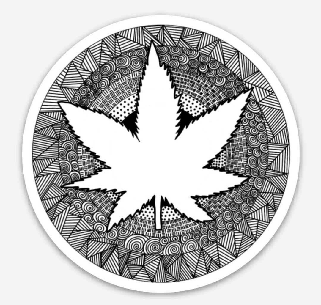Pot Leaf Sticker - Etsy