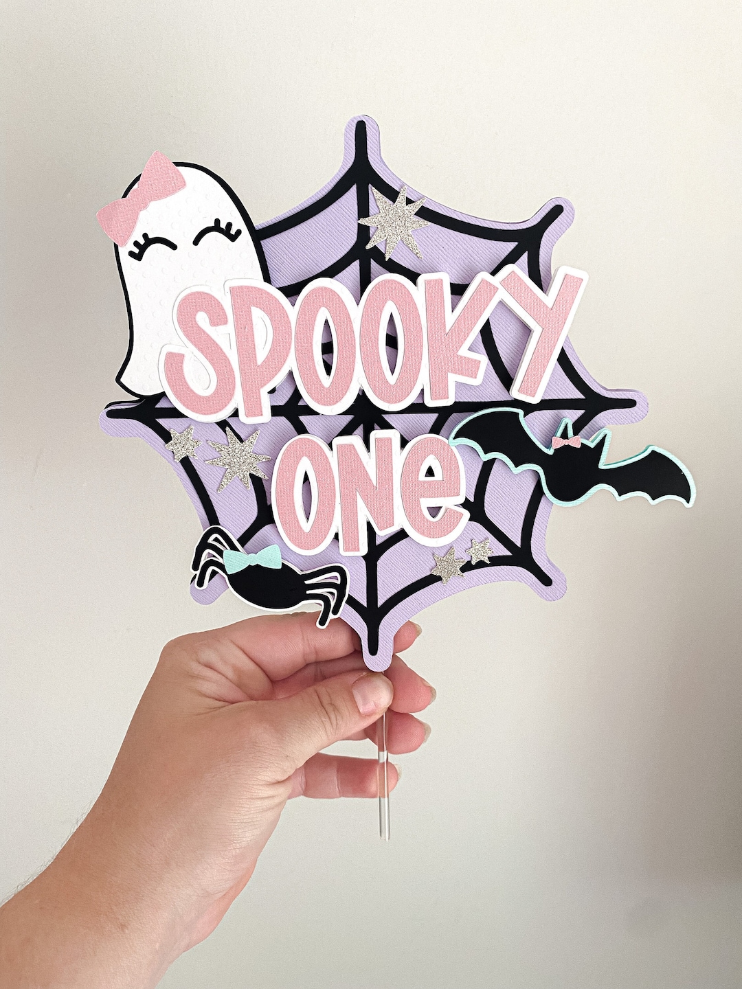Spooky One, Spooky Cake Topper, Pink Halloween Cake Topper, Halloween ...