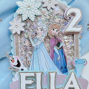 Frozen Inspired Cake Topper, in Two the Unknown, Elsa Cake Topper, Ice ...