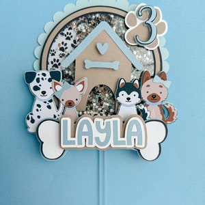 Dog Cake Topper, Puppy Cake Topper, Dog Birthday Party Decor, Puppy ...
