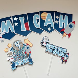 Boy Space Birthday Banner, Outer Space Banner, Boy Space Birthday ...