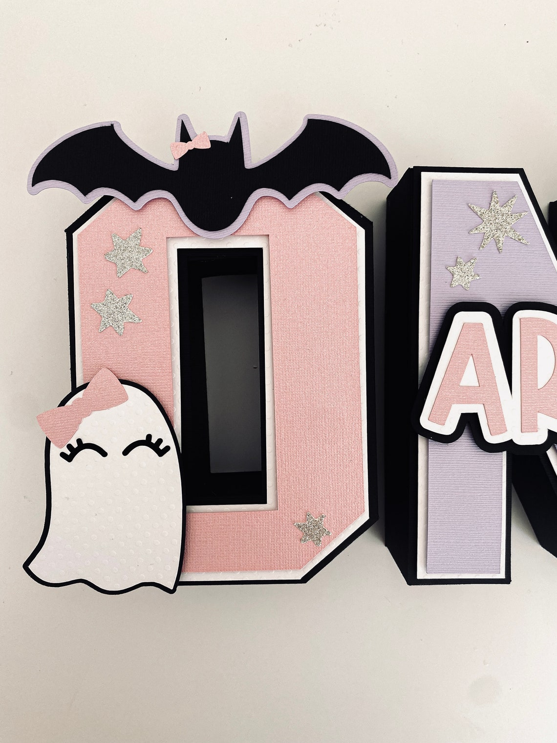 Spooky One 3D Letter the Spooky One Pink Halloween Custom - Etsy