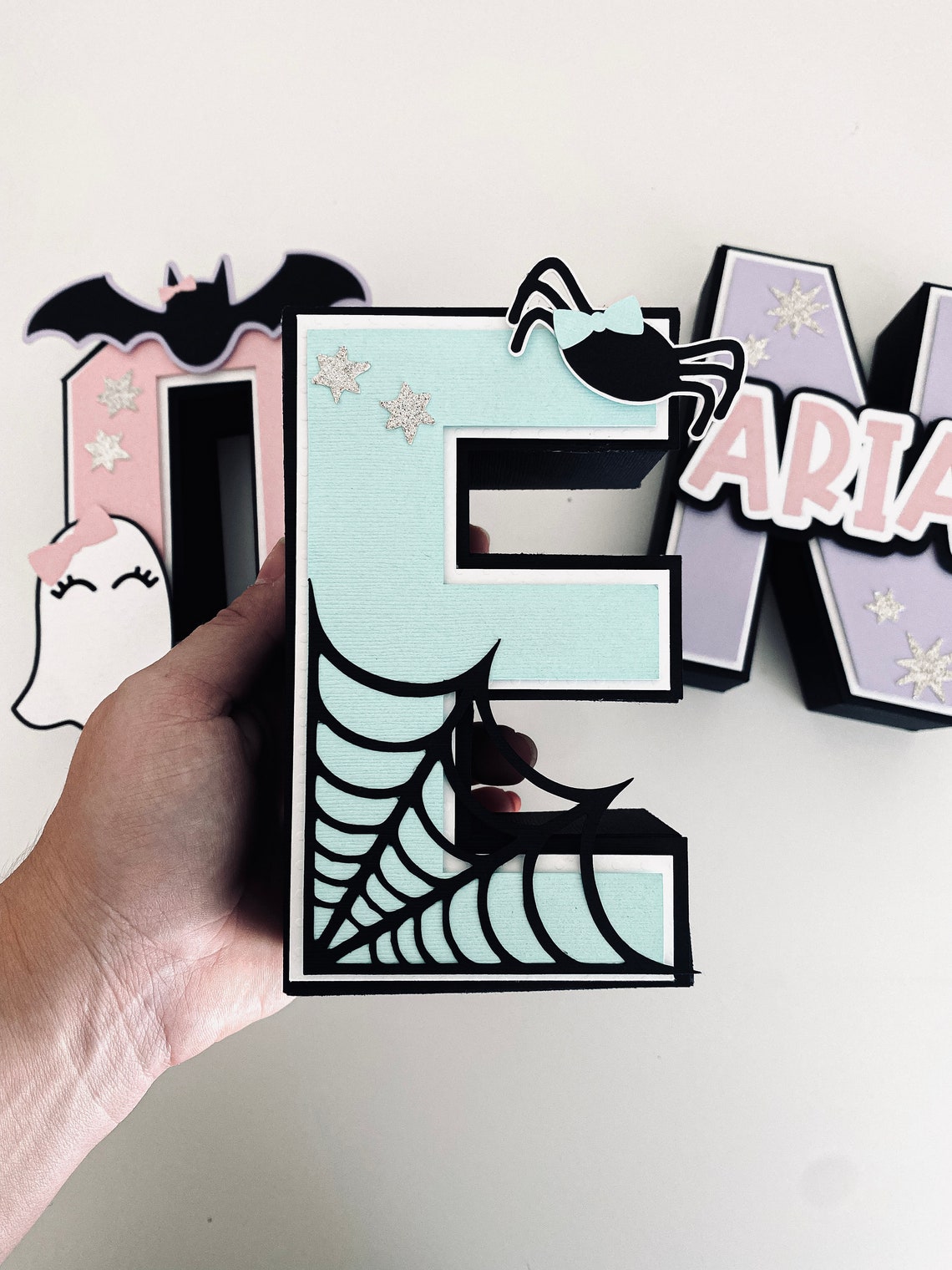 Spooky One 3D Letter the Spooky One Pink Halloween Custom - Etsy