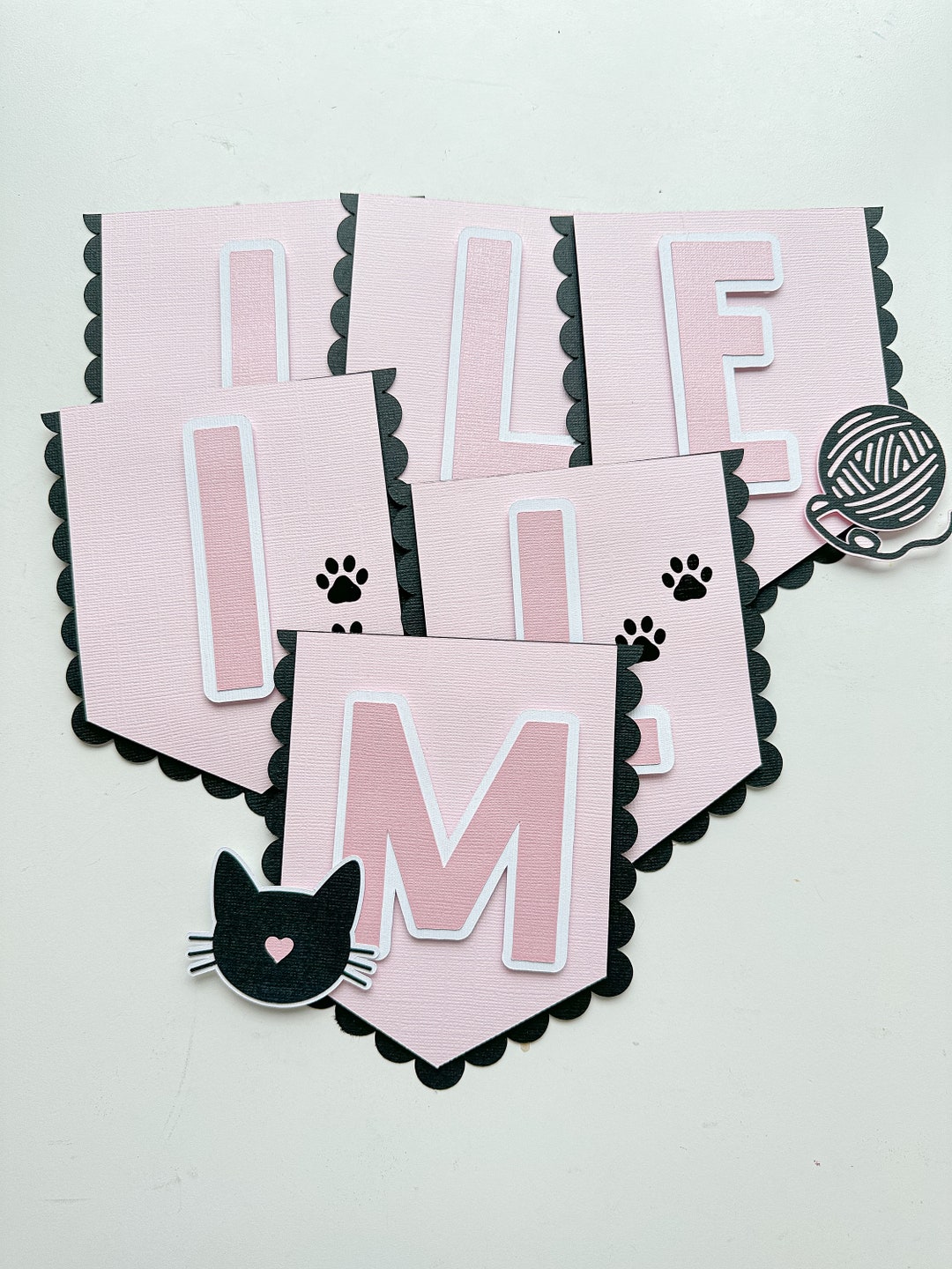 Kitten Birthday Banner, Cat Birthday Banner, Kitty Banner, Kitten Theme ...