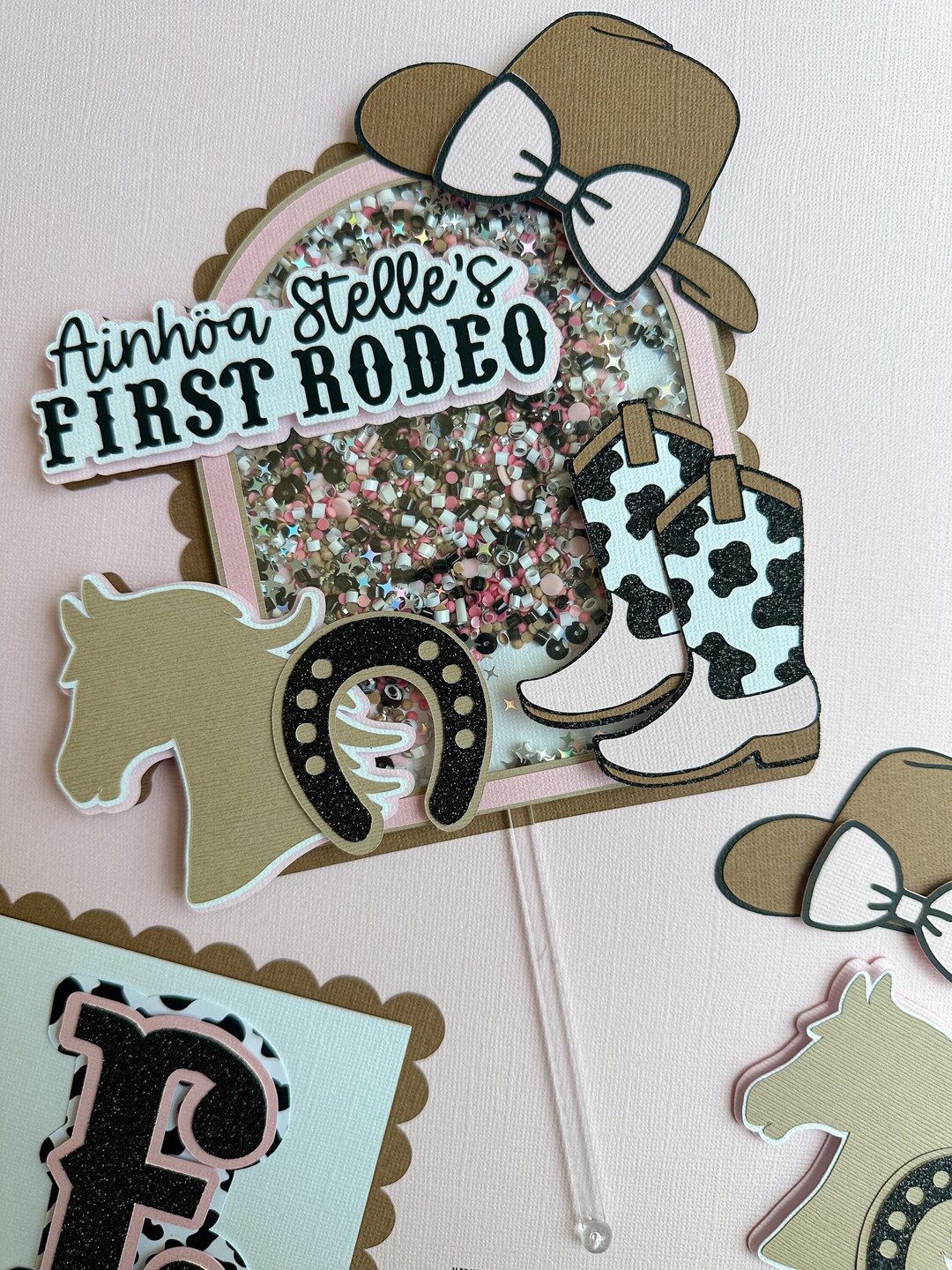 First Rodeo Cake Topper Girl, First Rodeo Party Decor, Cowgirl Cake ...