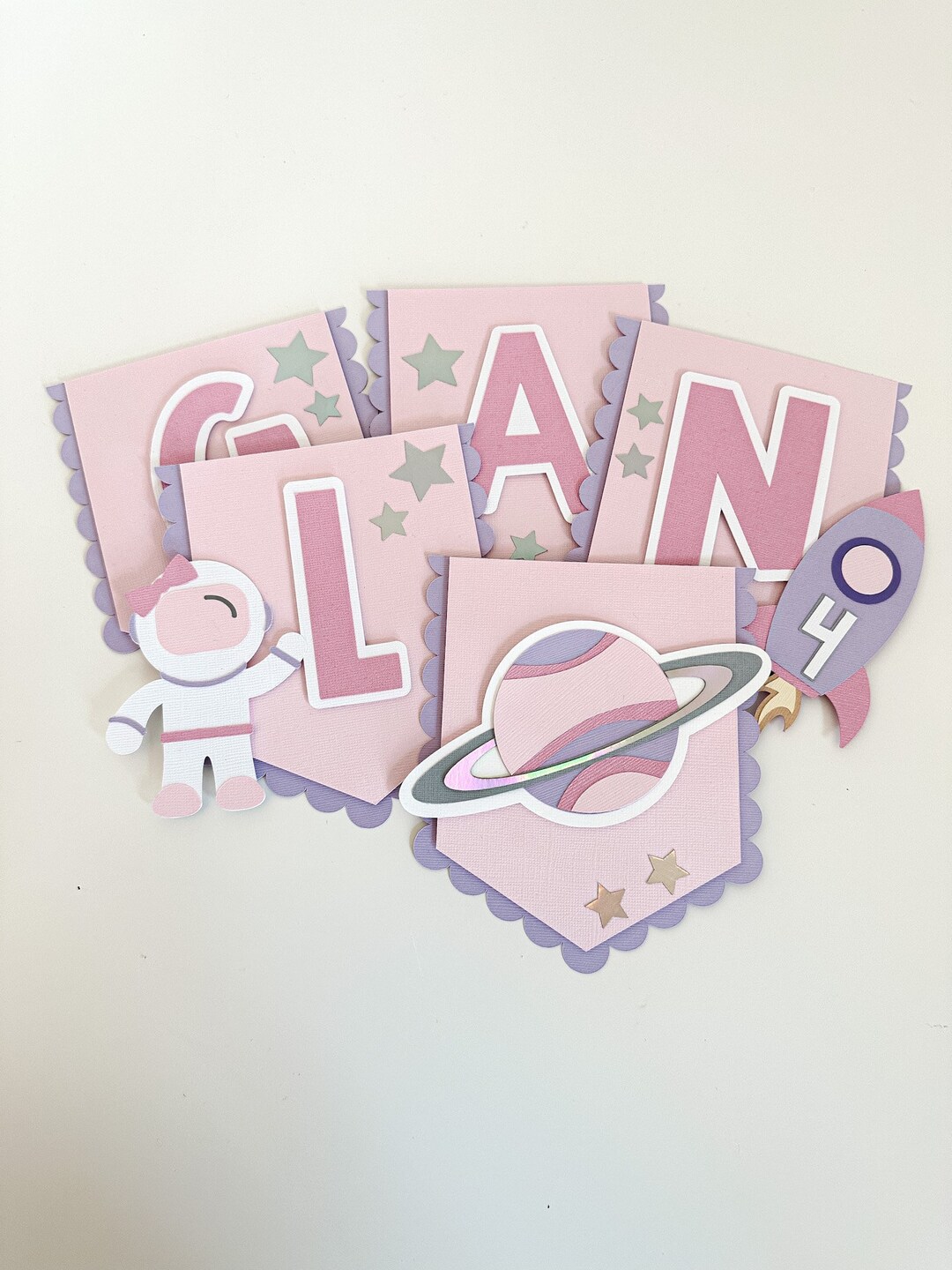 Girl Space Birthday Banner, Outer Space Banner, Girl Space Birthday ...