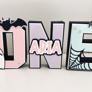 Spooky One 3D Letter, the Spooky One, Pink Halloween, Custom 3D Letter ...