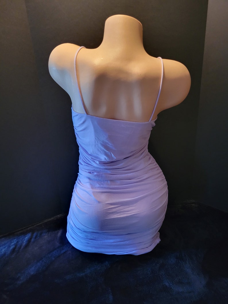 Exotic Dancewear Lavender Spaghetti Strap Dancer Stripper Dress for Nude Gentlemen's Club or ...