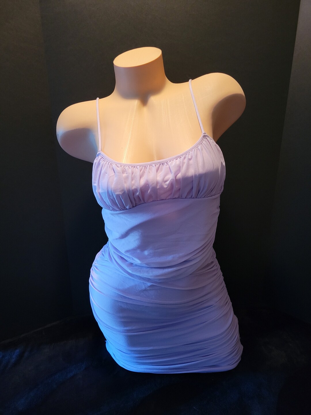 Exotic Dancewear Lavender Spaghetti Strap Dancer Stripper Dress for Nude Gentlemen's Club or ...